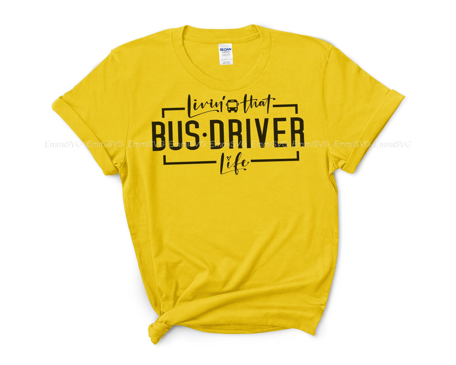 Bus Driver Svg Shirt Design, Livin That Bus Driver Life Svg Files for ...