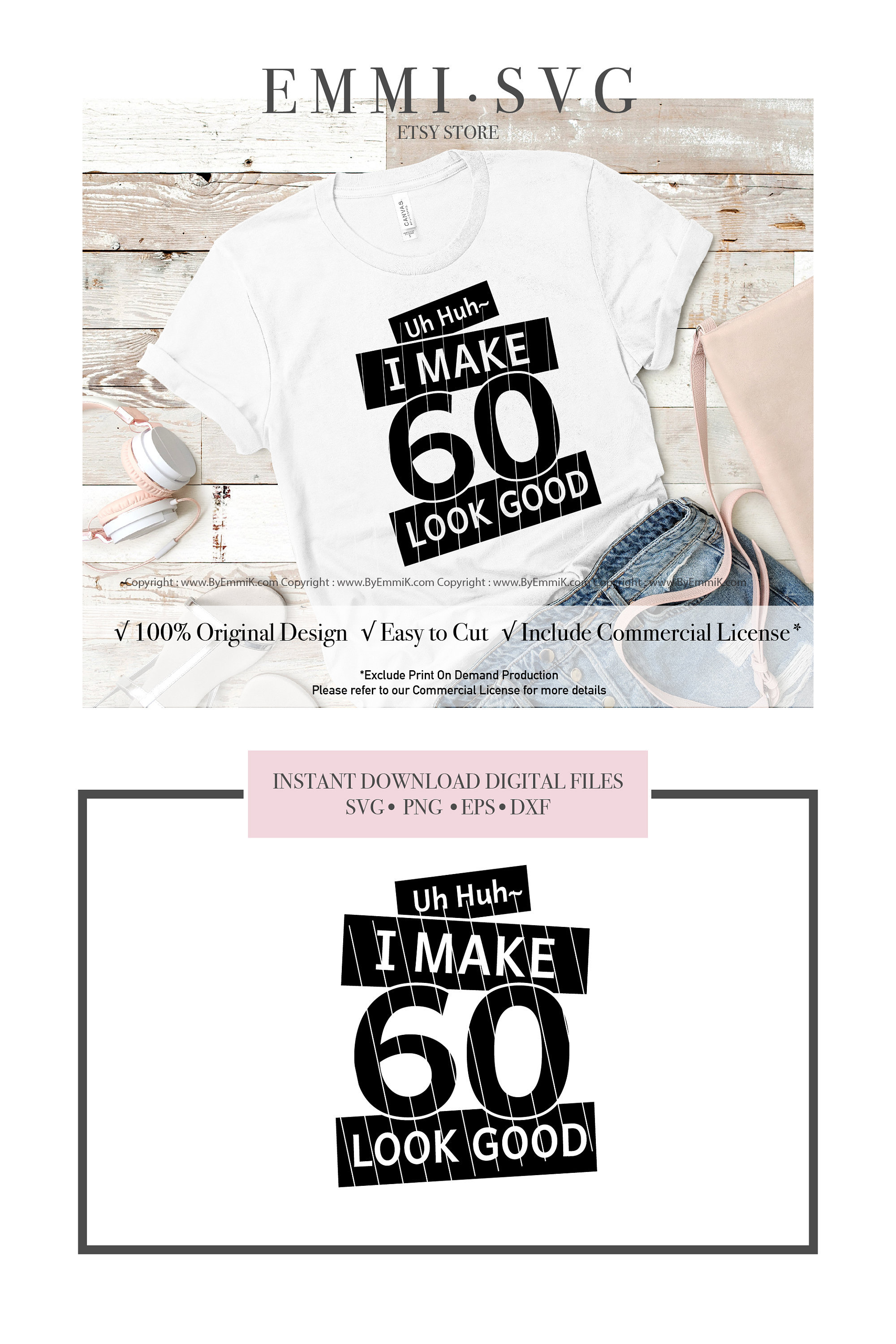 60th Birthday Svg Sixty Birthday Svg I Make 60 Look Good - Etsy