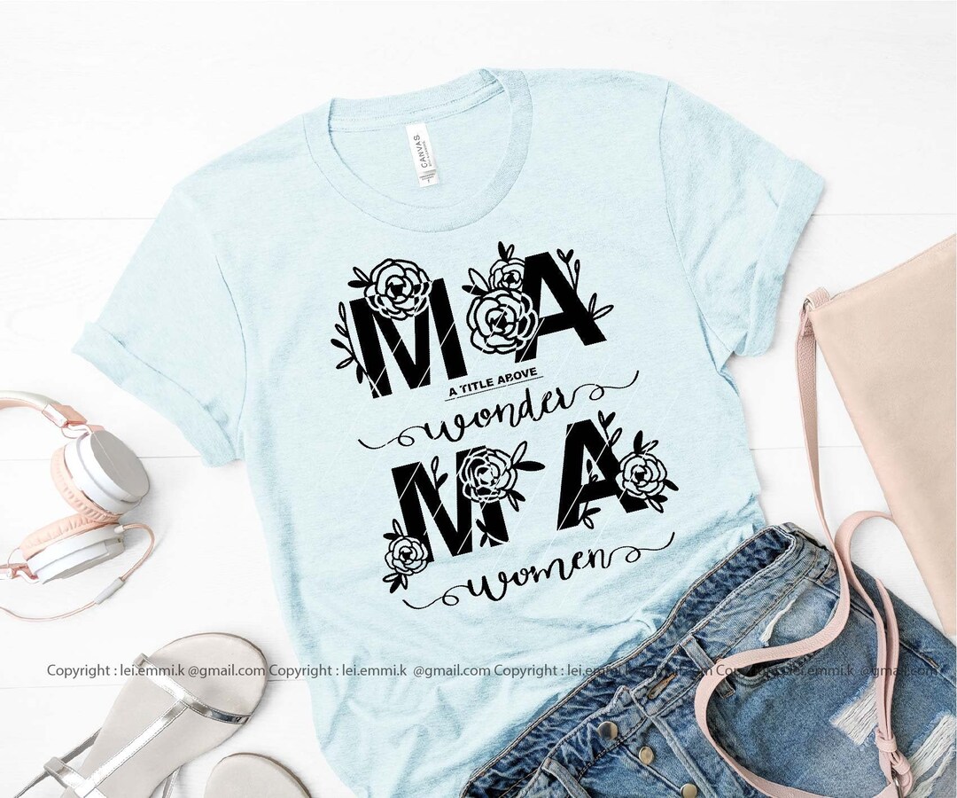 Flower Mama Monogram Svg, Wonder Woman Mama SVG, Free Commercial Use ...