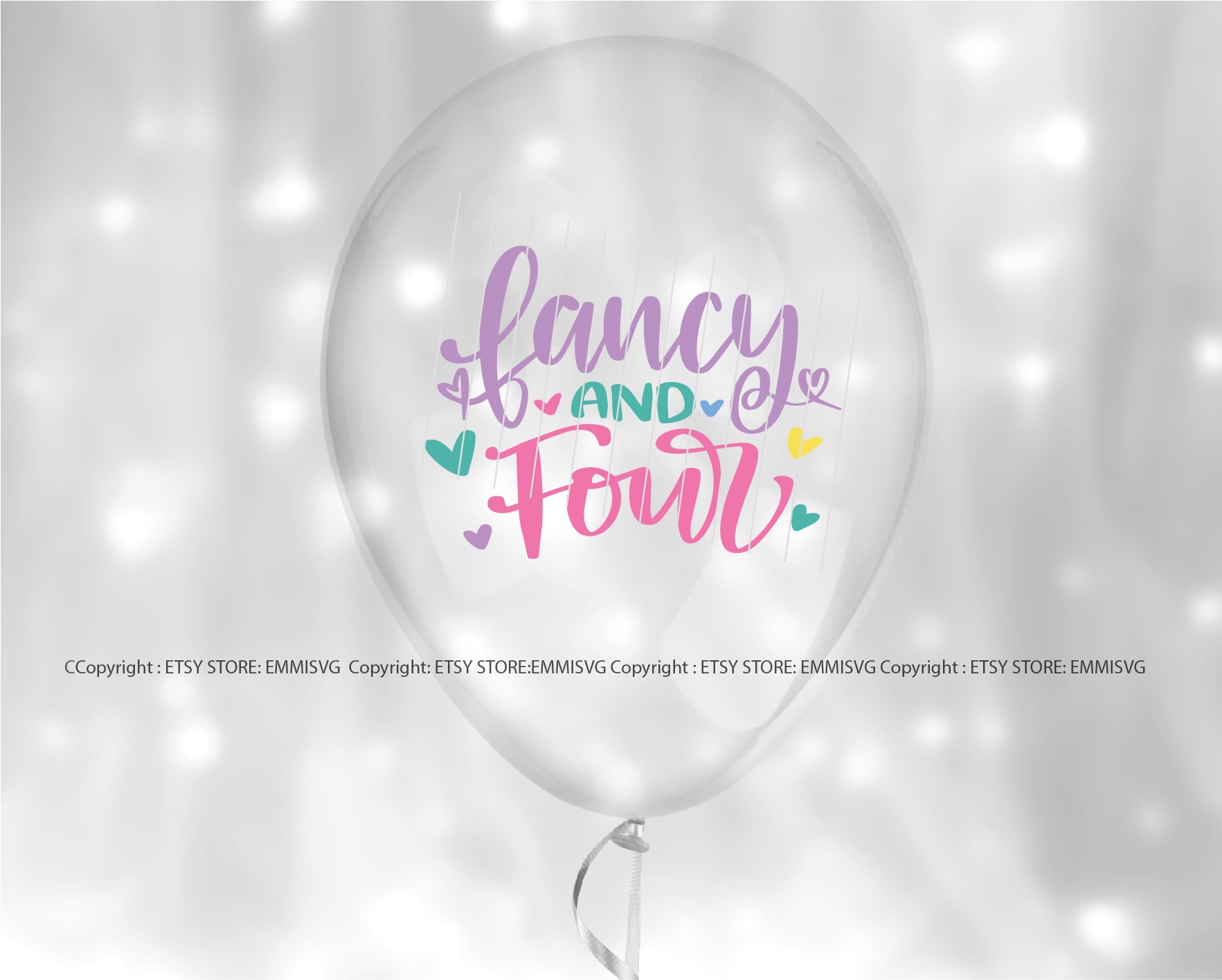 Fancy and Four 4th Birthday Svg Fourth Birthday Svg 4 Years | Etsy