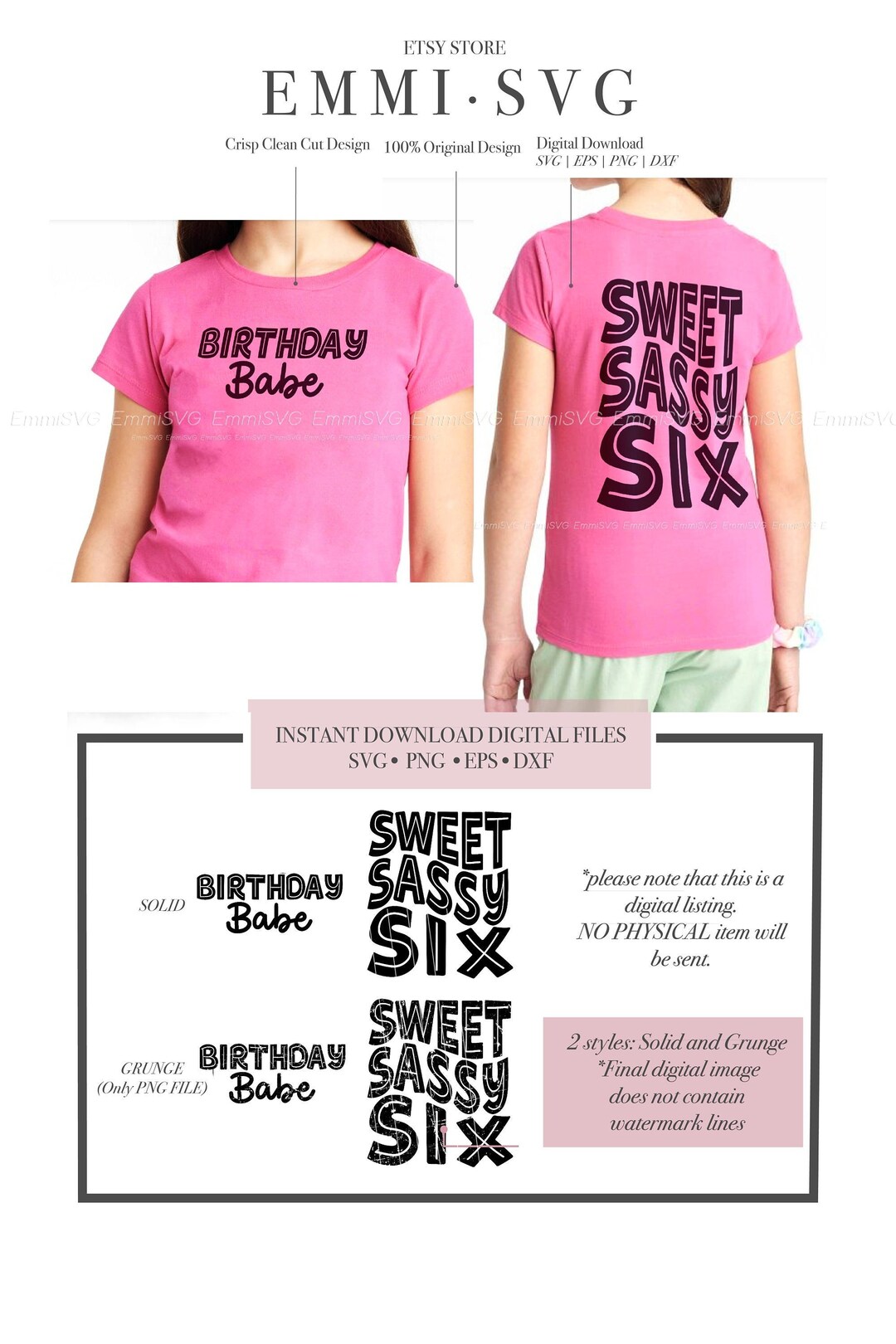Sweet Sassy Six Svg Shirt for Girls, Six Years Old SVG PNG Sublimation ...