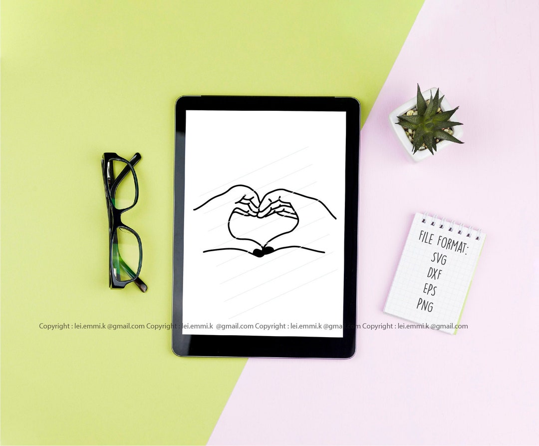 Hand Heart Svg, Love Sign Svg, Instant Download Eps,dxf,png,svg. Free ...