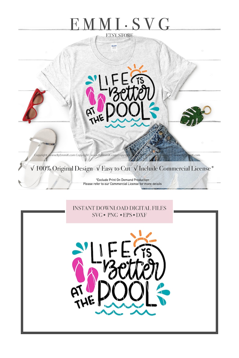 Life is Better at the Pool Svg Pool Life Svg Summer Vacation - Etsy