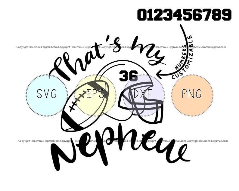 Football Nephew SVG Files for Cricut and Cameo Silhouette. | Etsy