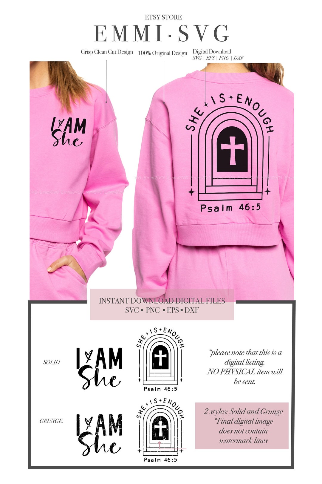 She is Svg Png Shirt Design, You Are Enough Svg Png She is Enough ...