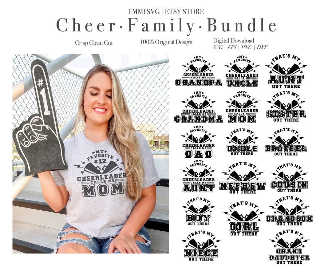 Cheer Bundle Svg, Cheerleading Bundle, Cheerleader Bundle, Family ...