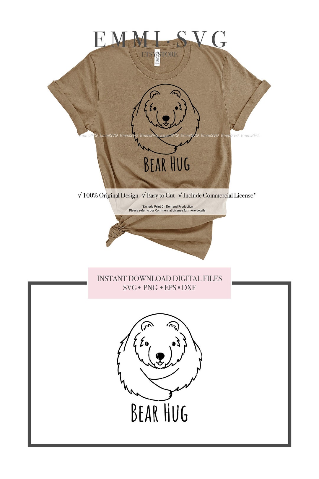 Cute Bear Svg, Bear Svg, Bear Hug, Hug Svg, Svg File, Png File, Dxf ...