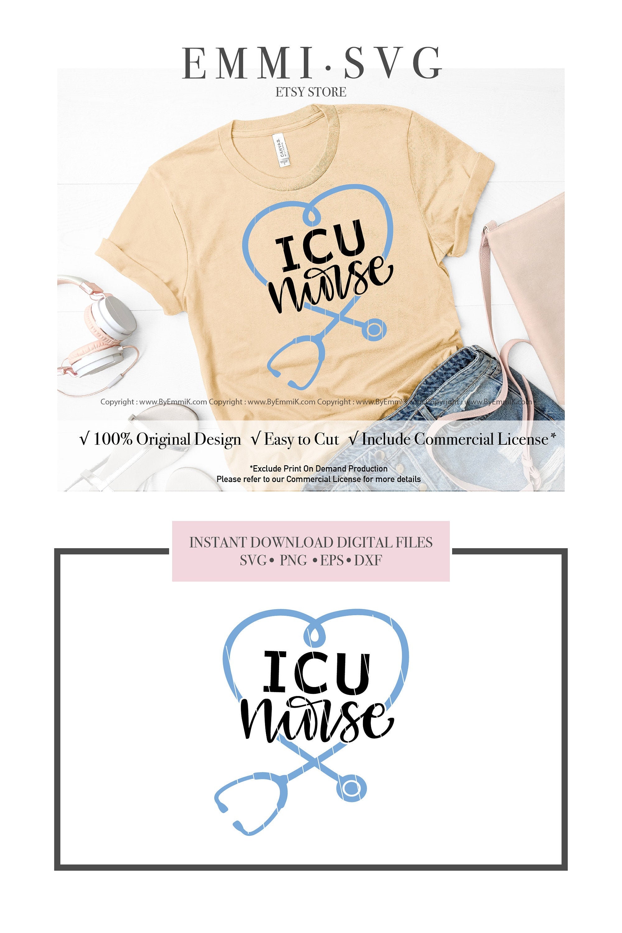 ICU Nurse Svg Intensive Care Unit Svg Frontline Hero Front | Etsy