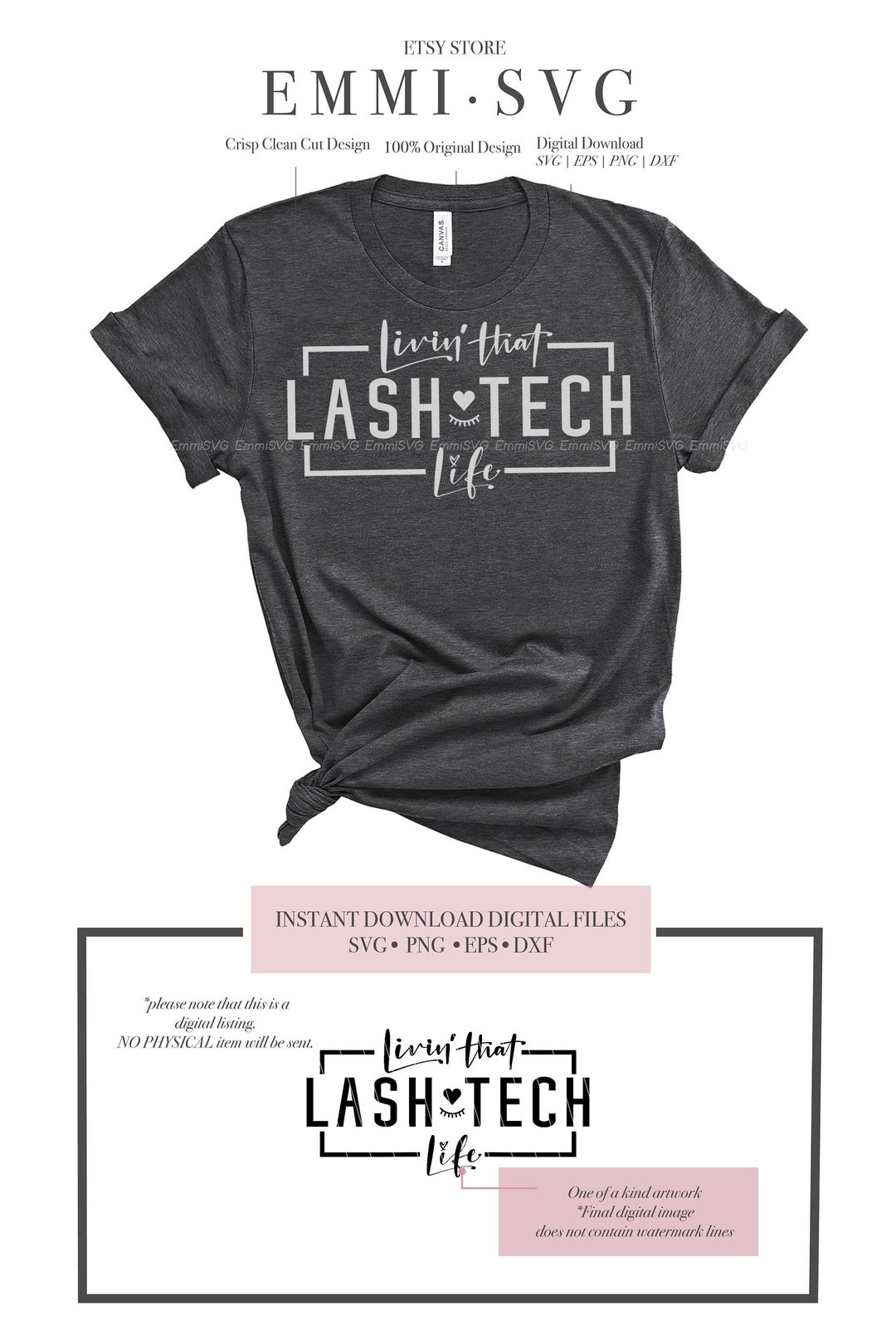 Lash Artist Svg Shirt Design, Livin That Lash Tech Life Svg Files for ...