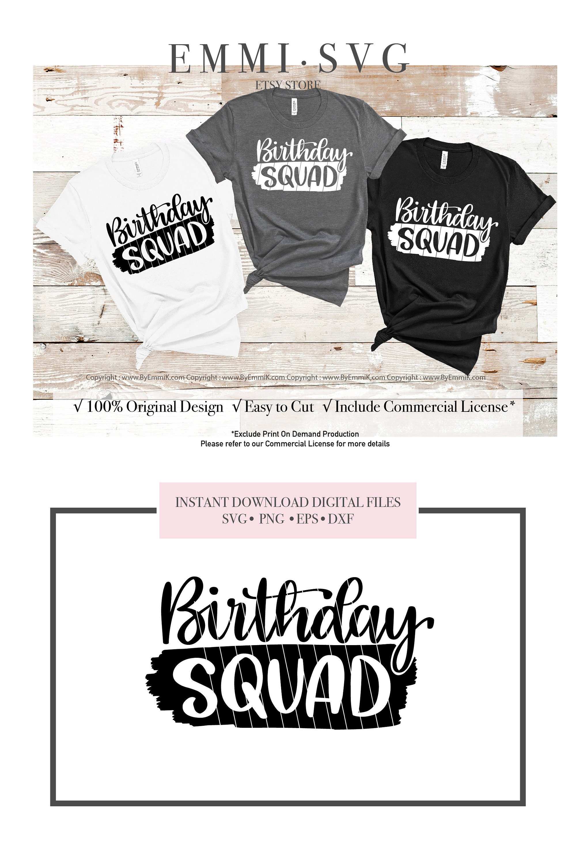 Birthday Squad Svg, Birthday Crew Svg, Birthday Saying Svg, Birthday ...