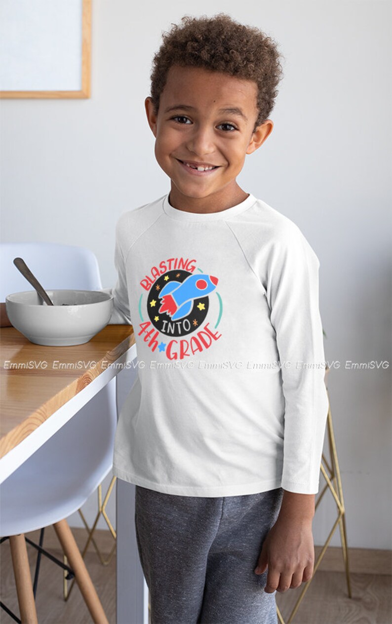 Blasting Into 4th Grade Svg First Day of School Svg 4th - Etsy
