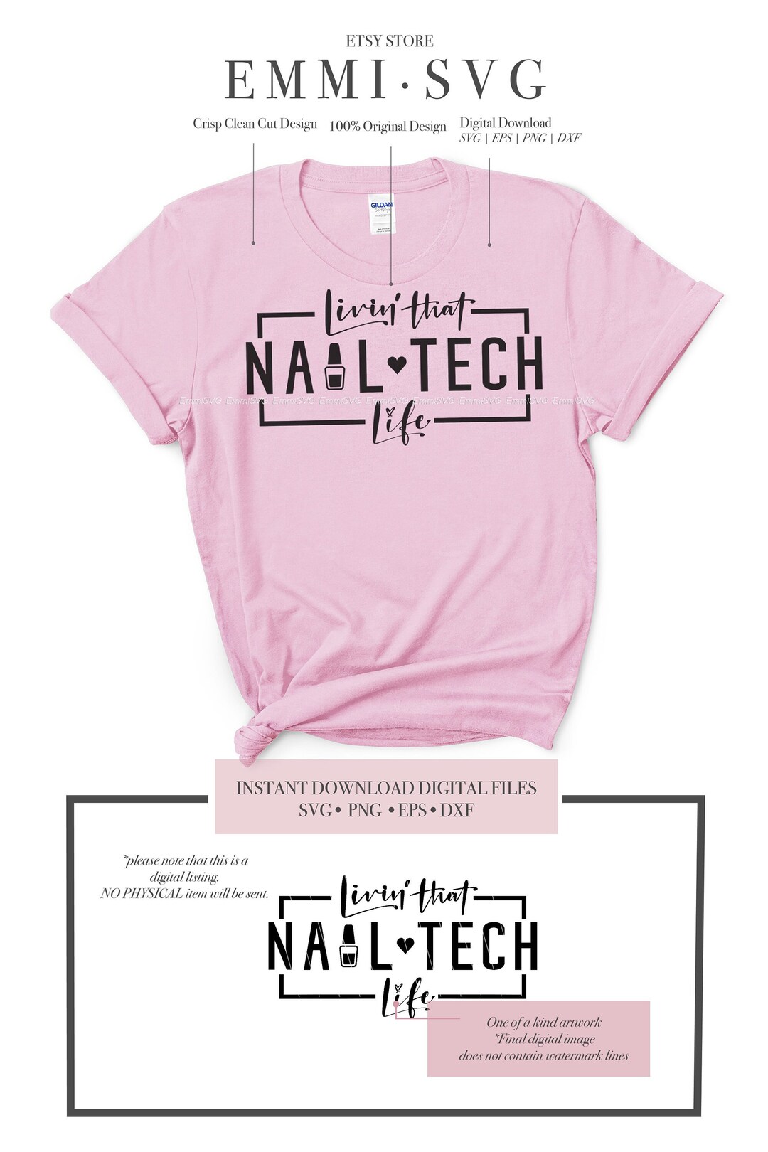 Nail Tech Svg Svg Shirt Design, Livin That Nail Tech Life Svg Files for ...
