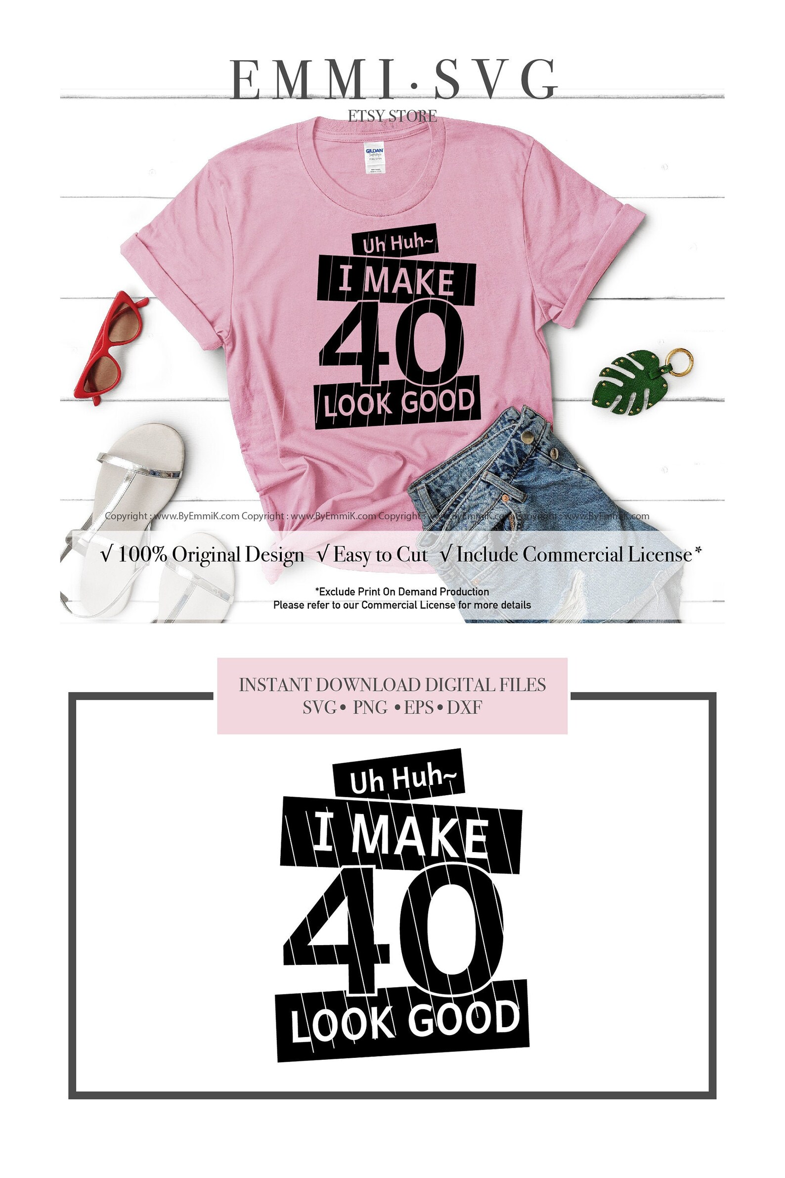 40th Birthday Svg Forty Birthday Svg I Make 40 Look Good - Etsy