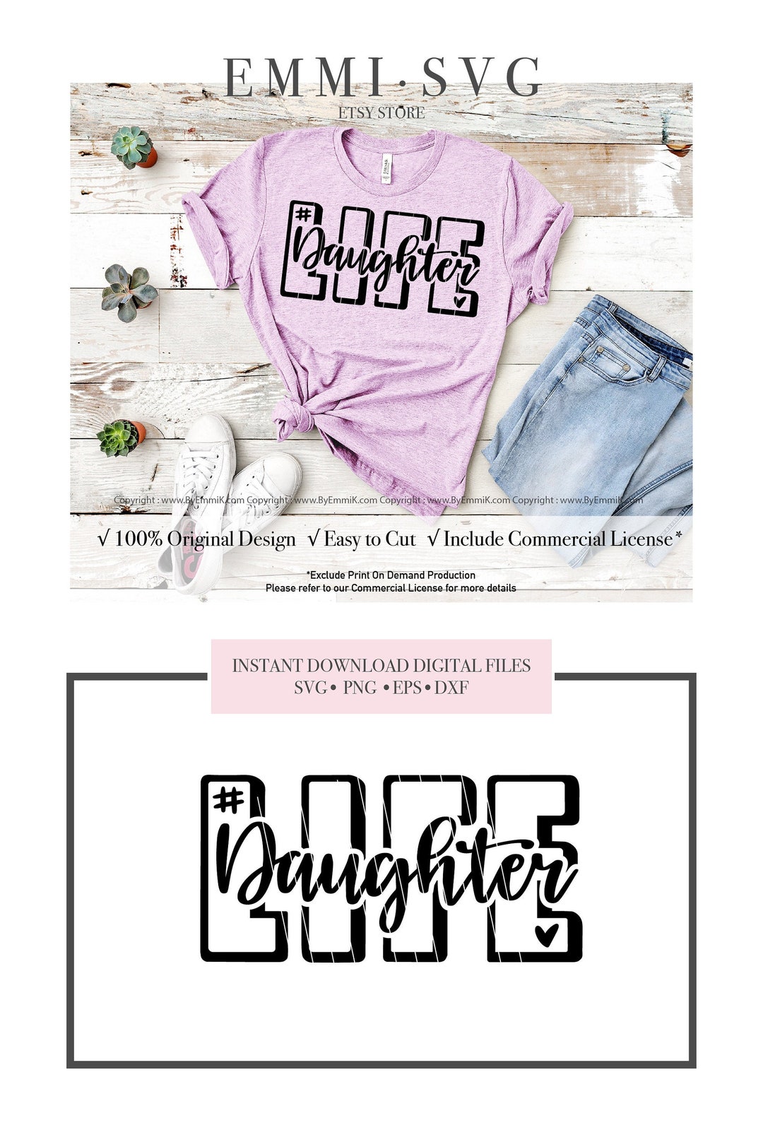 Hashtag Daughter Life Svg, Daughter Gift From Mom Svg, Mom of Girls Svg ...