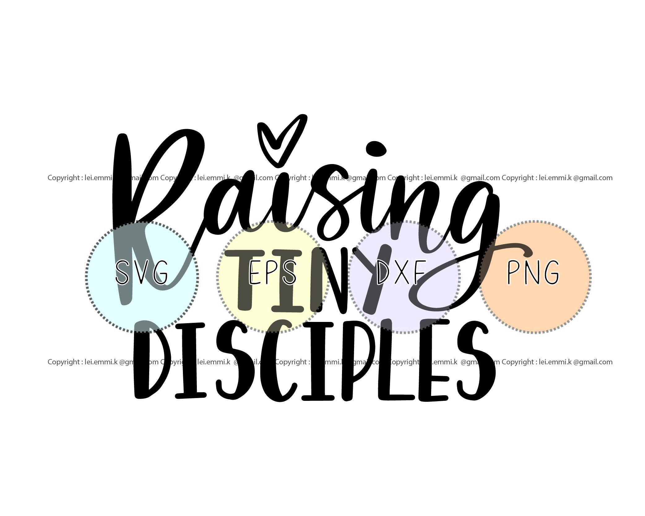 Raising tiny disciples svg for cricut and silhouette cameo | Etsy