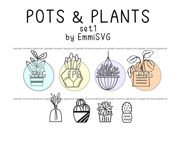 Pot Plant Svg Pot House Plant Indoor Hanging Botanical | Etsy