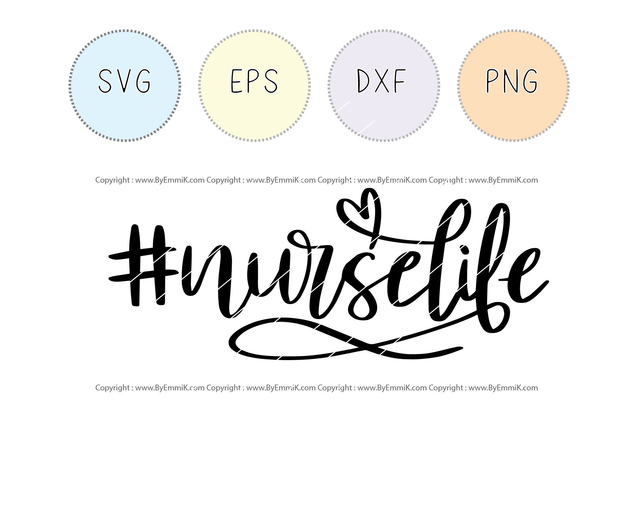 Hashtag nurse life svg files for cricut and silhouette cameo | Etsy
