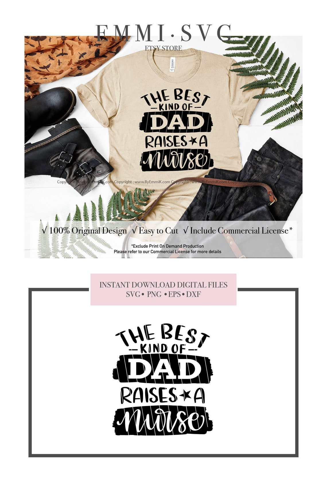 Dad Nurse Svg, Nurse Daughter Svg, Father of a Nurse, Nurse Saying Svg ...