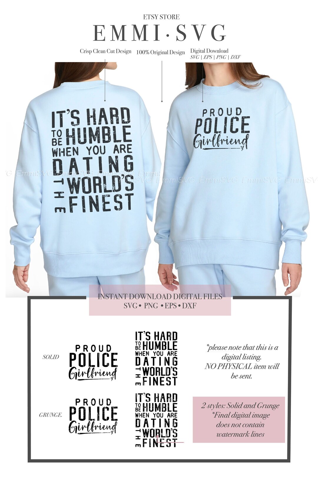 Proud Police Girlfriend Svg Png Sublimation, Police Girlfriend Shirt ...
