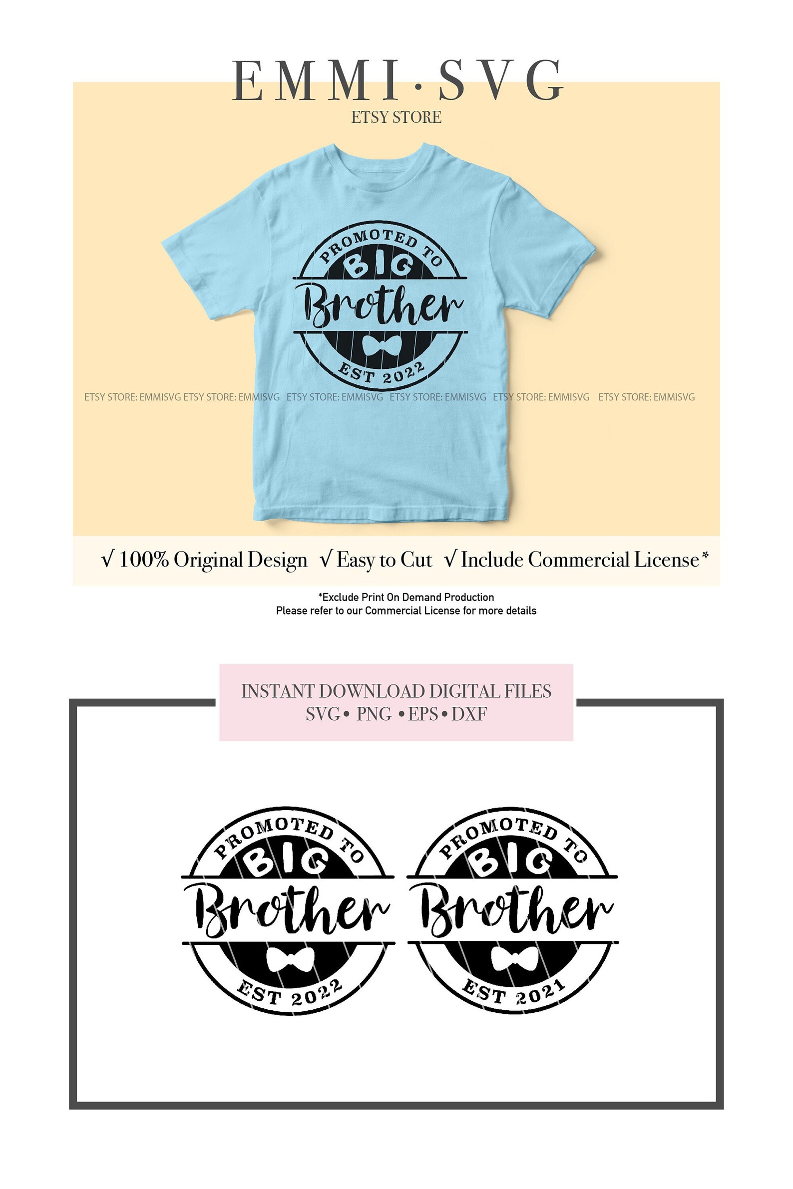 Promoted to Big Brother Svg Files for Cricut and Silhouette - Etsy
