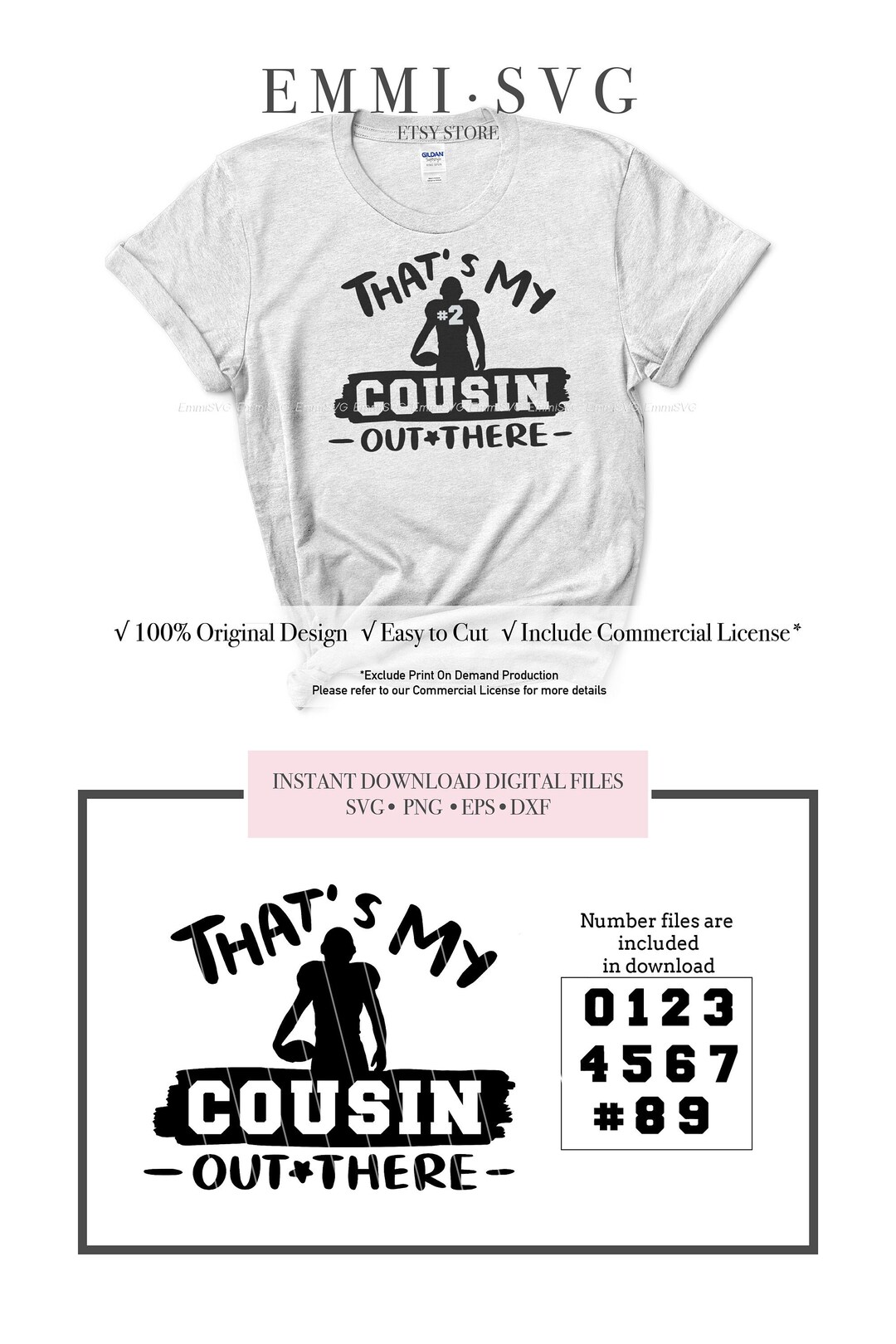 That's My Cousin Svg, Football Cousin Svg, Cheer Cousin Svg, Football ...