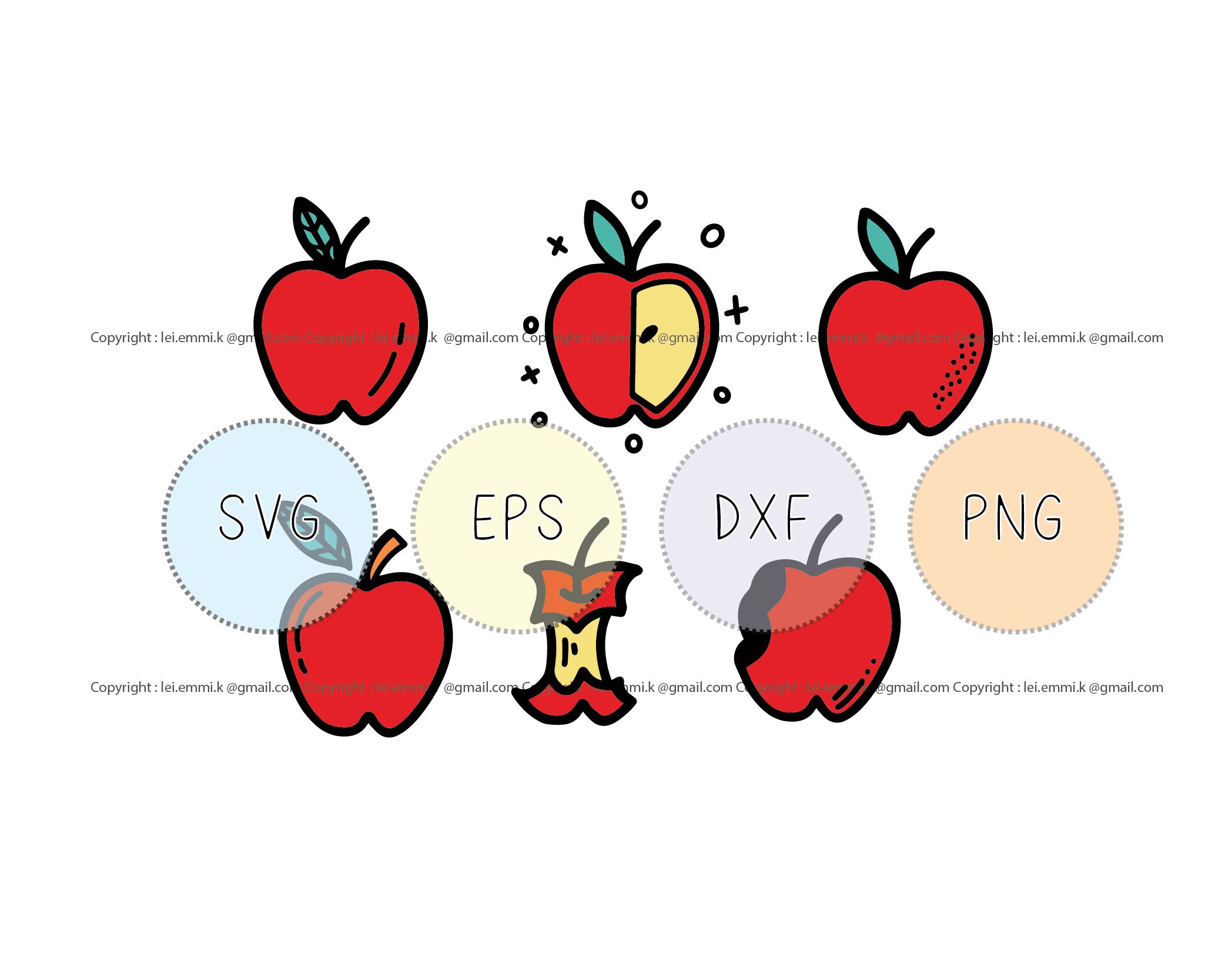 Apple Svg Cute Apple Svg Fruits Svg Clipart Hand Drawn - Etsy Singapore