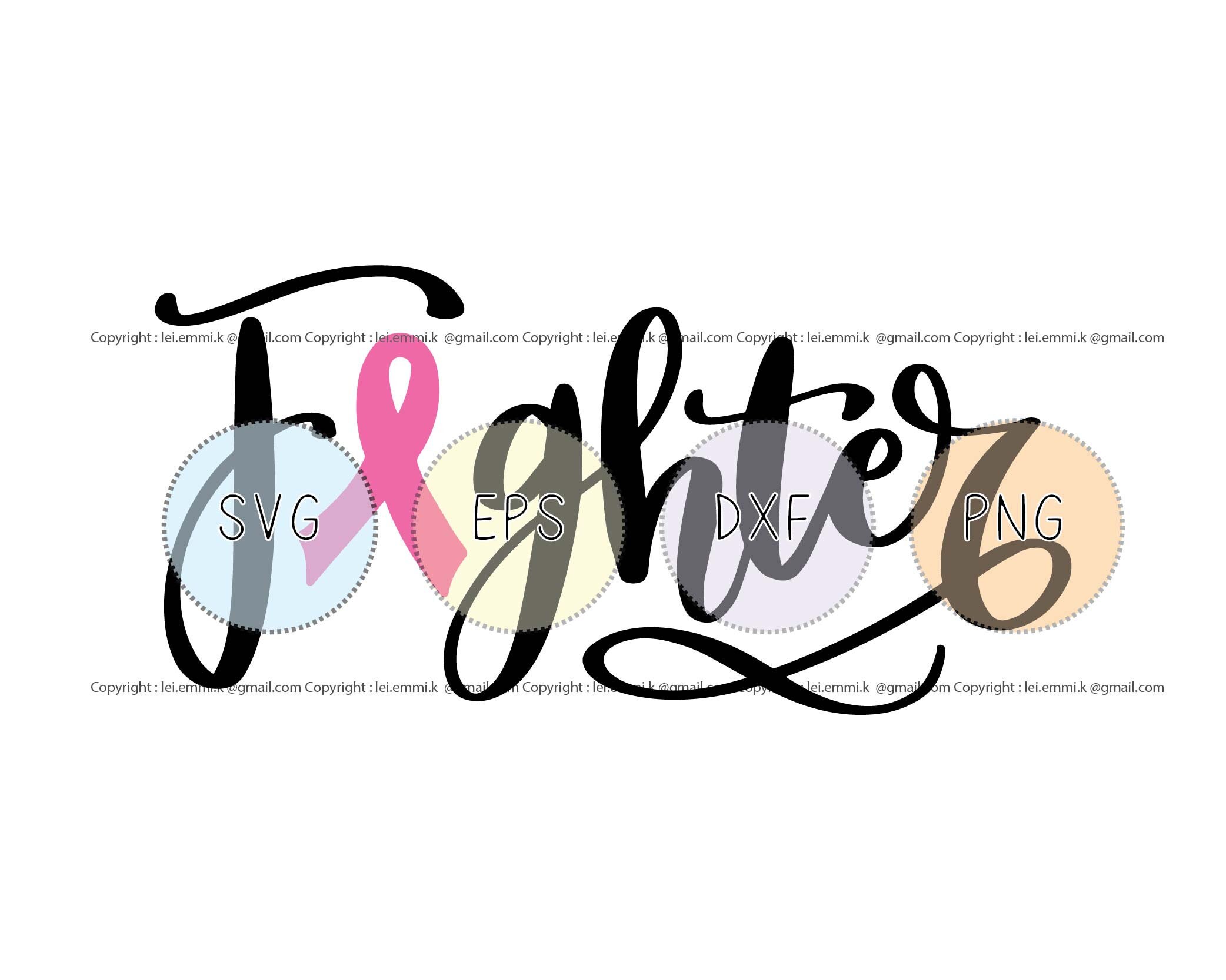 Breast Cancer Fighter Svg Files for Cricut and Silhouette - Etsy
