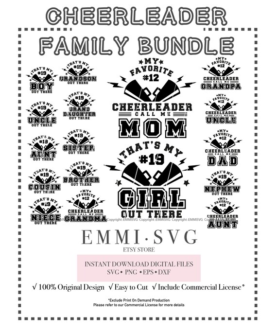Cheer Bundle Svg Cheerleading Bundle Cheerleader Bundle - Etsy
