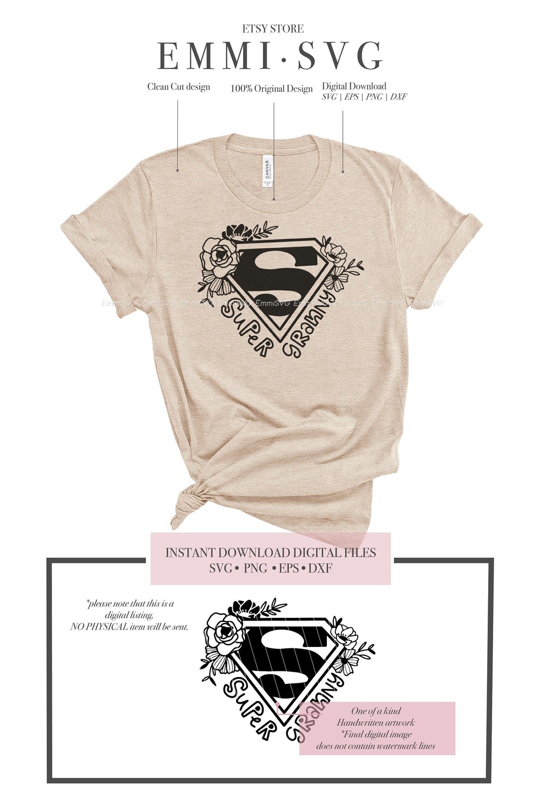 Super Granny Svg, Super Grandma Svg, Grandma Saying Svg, Blessed ...