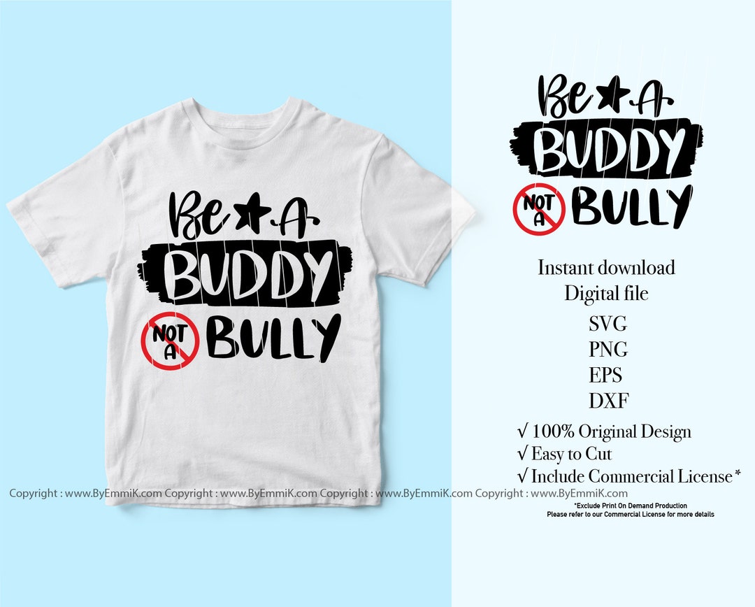 No Bully Svg, Anti Bully Svg, Stop Bully,instant Download Svg,eps,png ...