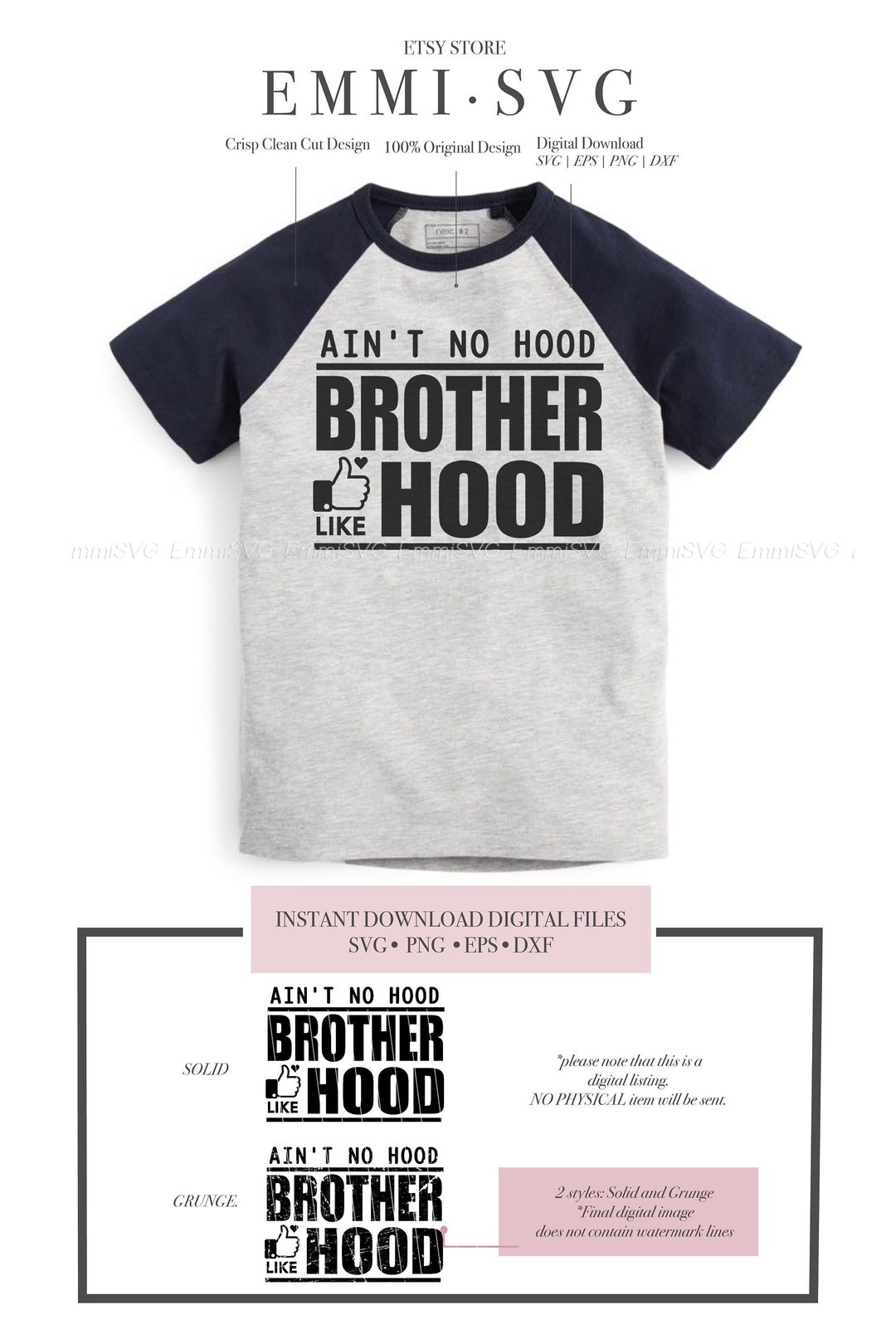 Brotherhood Svg Shirt Design, Aint No Hood Like Brotherhood Svg ...