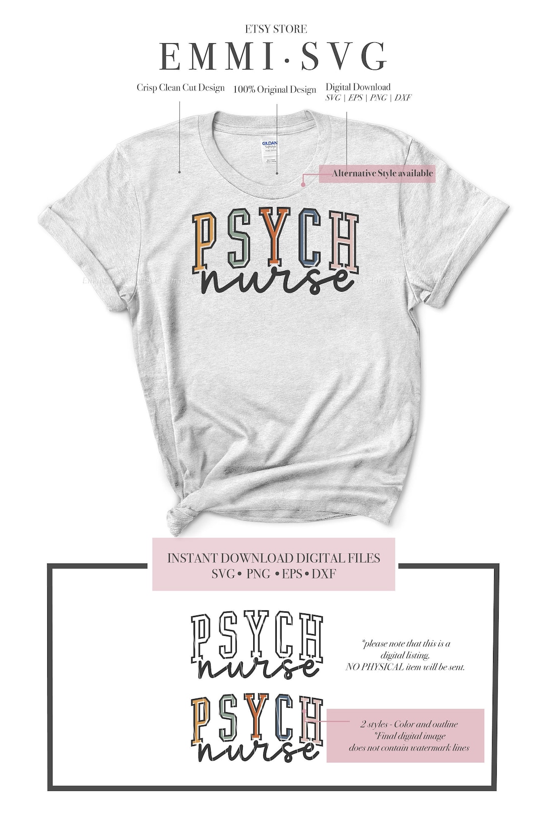 Psych Nurse Svg Shirt Design, Psychiatric Nurse Svg Files for Cricut ...