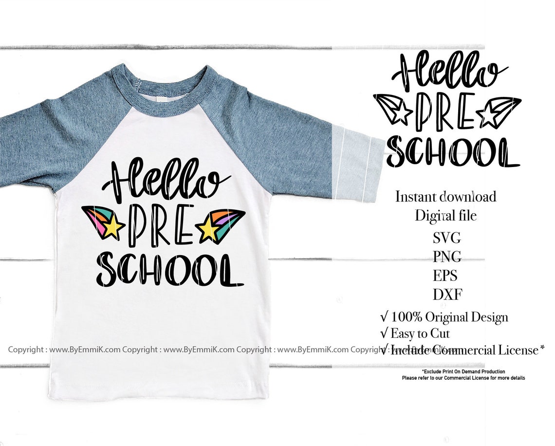 Hello Preschool Svg Preschool Svg Preschool Shirt Back to | Etsy