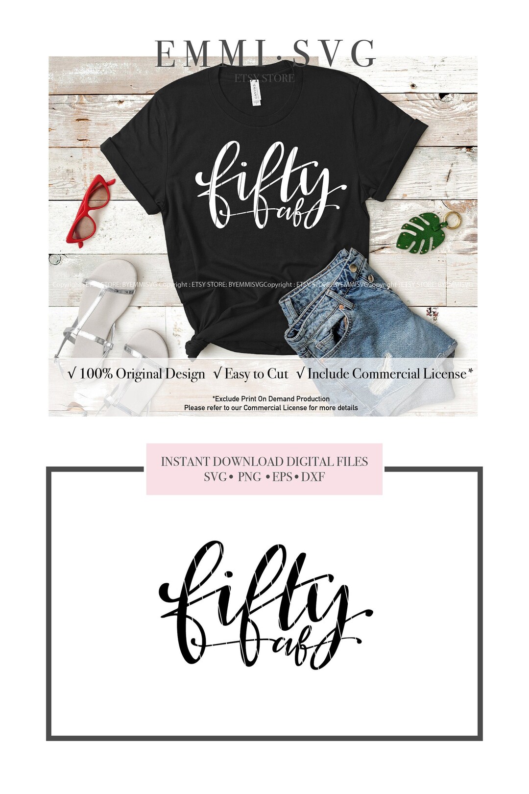 Fifty Af Svg, 50th Birthday Svg, 50 Years Old Svg, Fifty Years Old ...