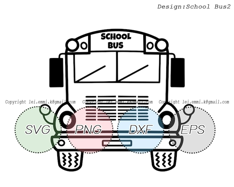 School Bus Svg Cute School Bus Bus Svg Clipart Prints | Etsy