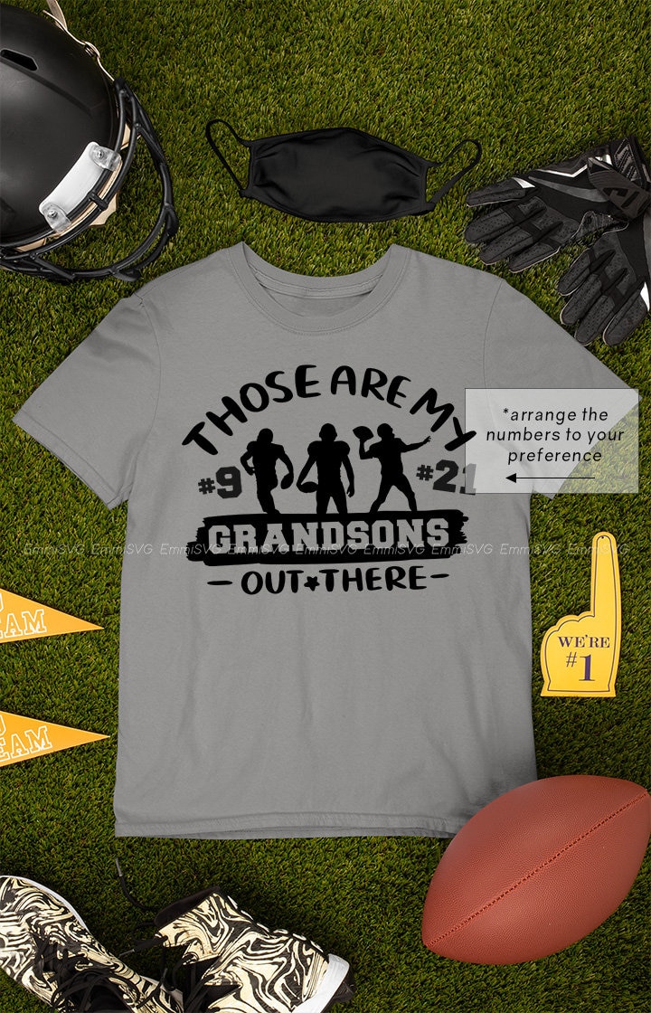 Football Grandson Svg Multiple Player Football Grandma Svg - Etsy