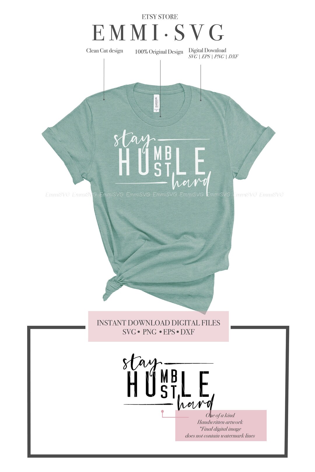 Stay Humble Hustle Hard Svg, Hustle Quote, Motivational Quote ...