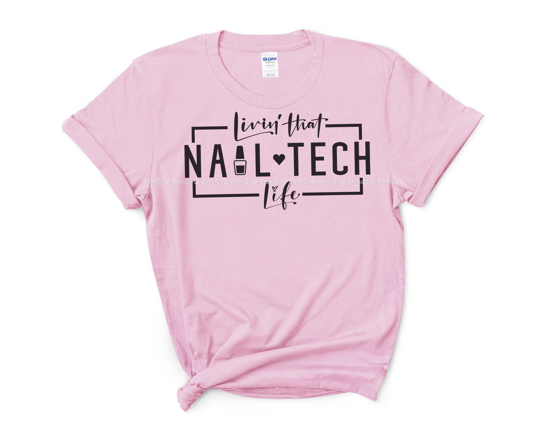 Nail Tech Svg Svg Shirt Design, Livin That Nail Tech Life Svg Files for ...