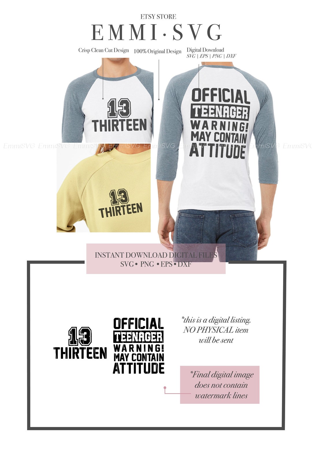 13th Birthday SVG PNG Shirt, Official Teenager Svg Png, 13 Year Old Svg ...