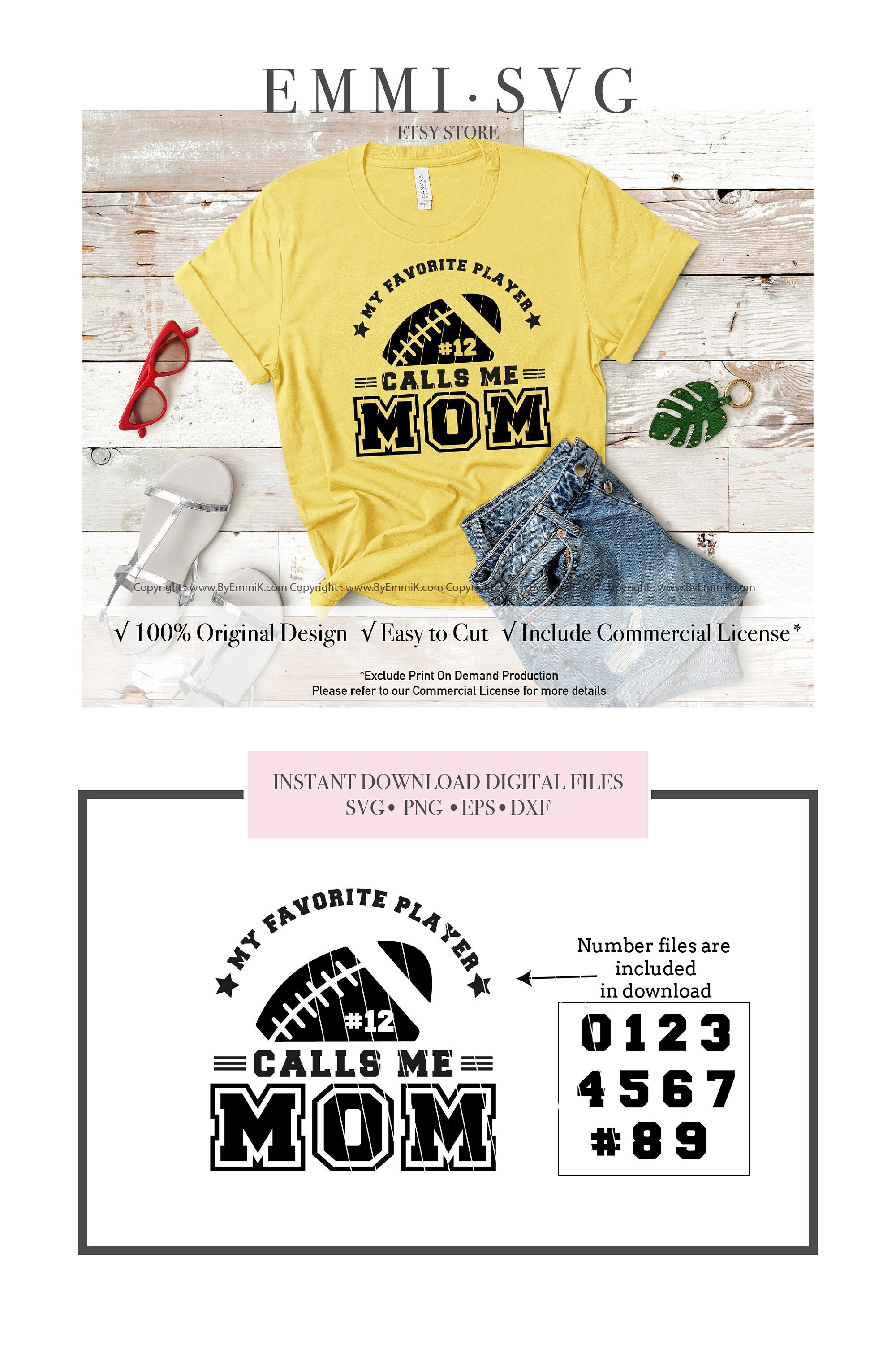 My Favorite Player Calls Me Mom Svg Football Mom Svg Etsy