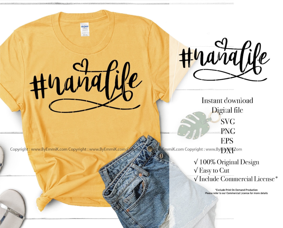 Hashtag Nana Life Svg File for Cricut and Silhouette Cameo. Free ...