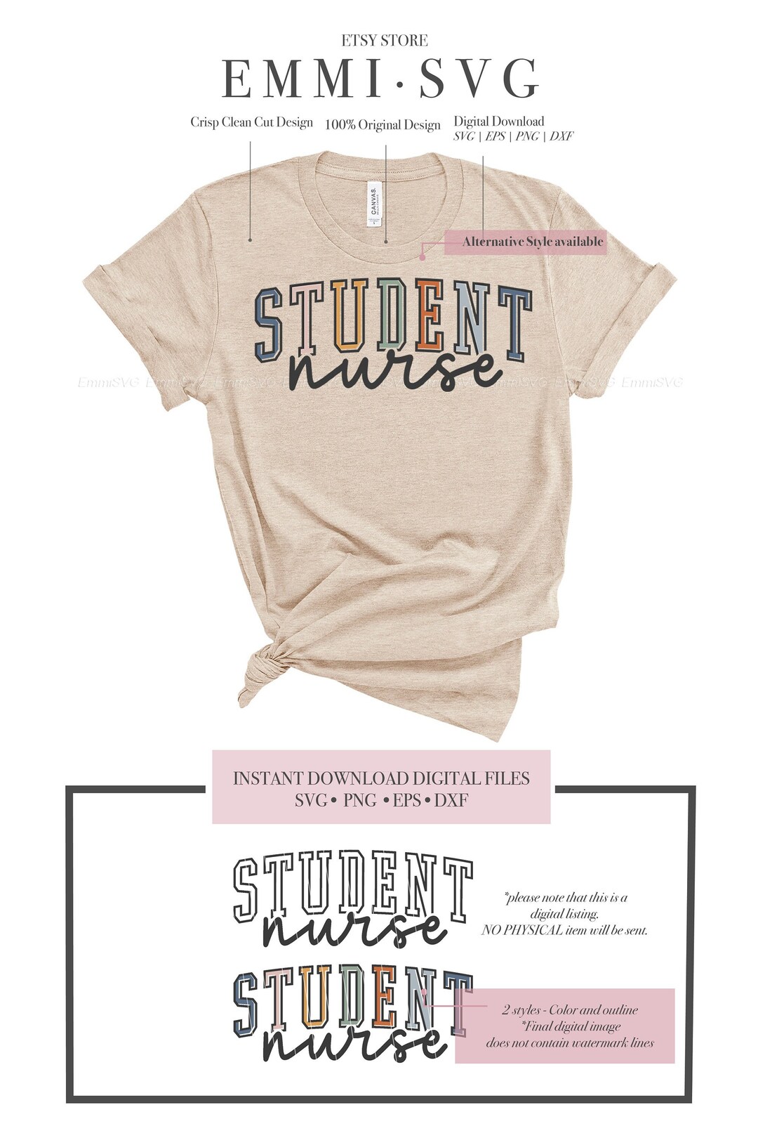 Student Nurse Svg Shirt Design, Future Nurse Svg Files for Cricut ...