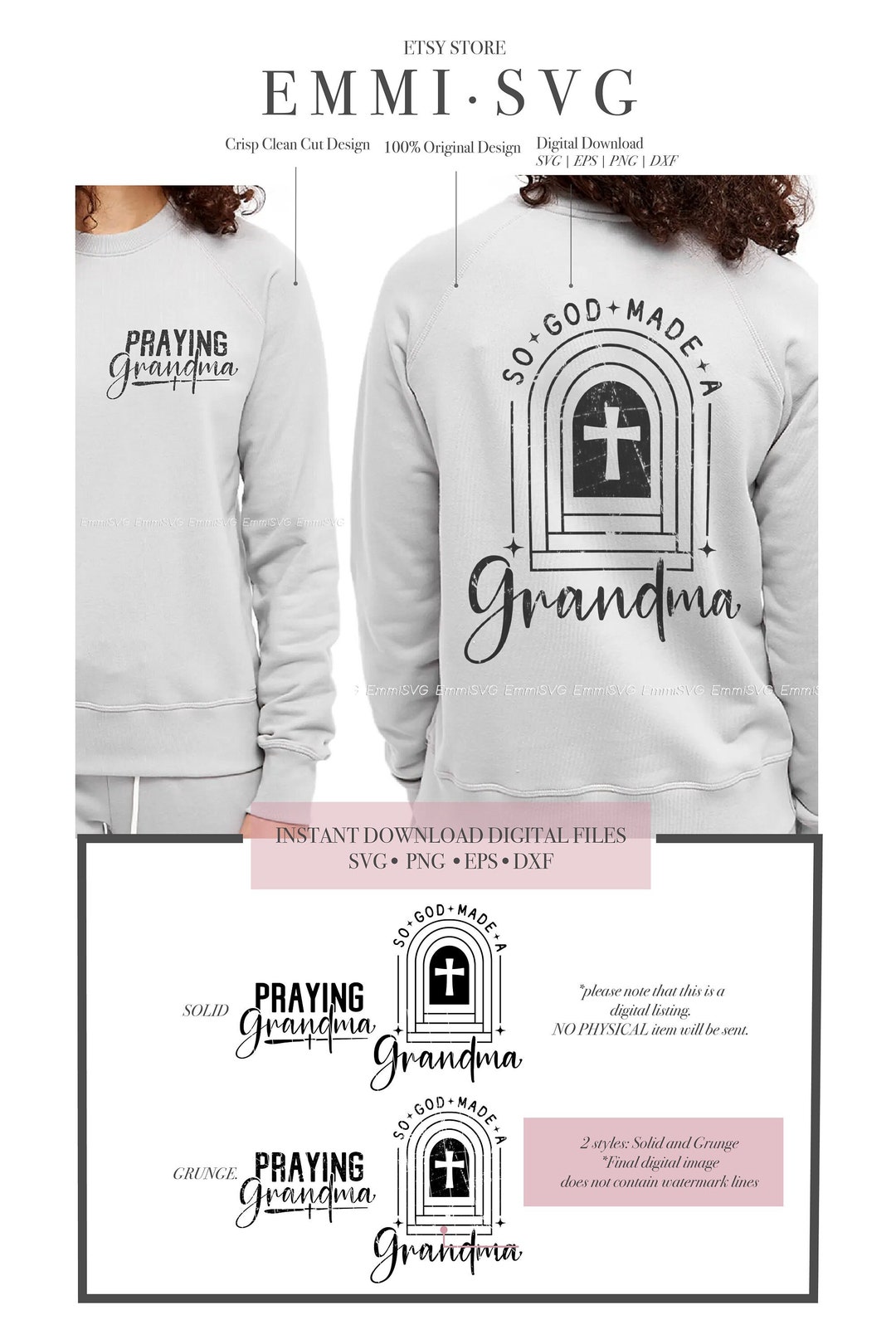 Christian Grandma Svg Shirt Design, so God Made a Grandma Svg Cricut ...