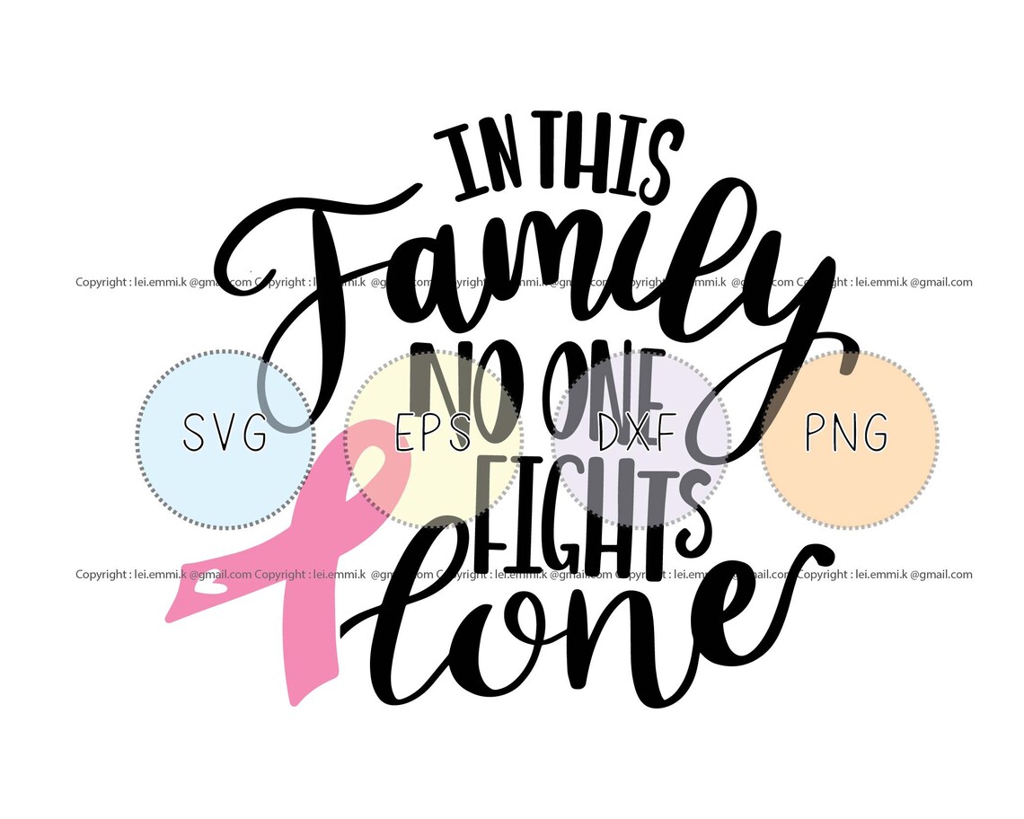 In This Family No One Fights Alone Svg for Cricut and - Etsy