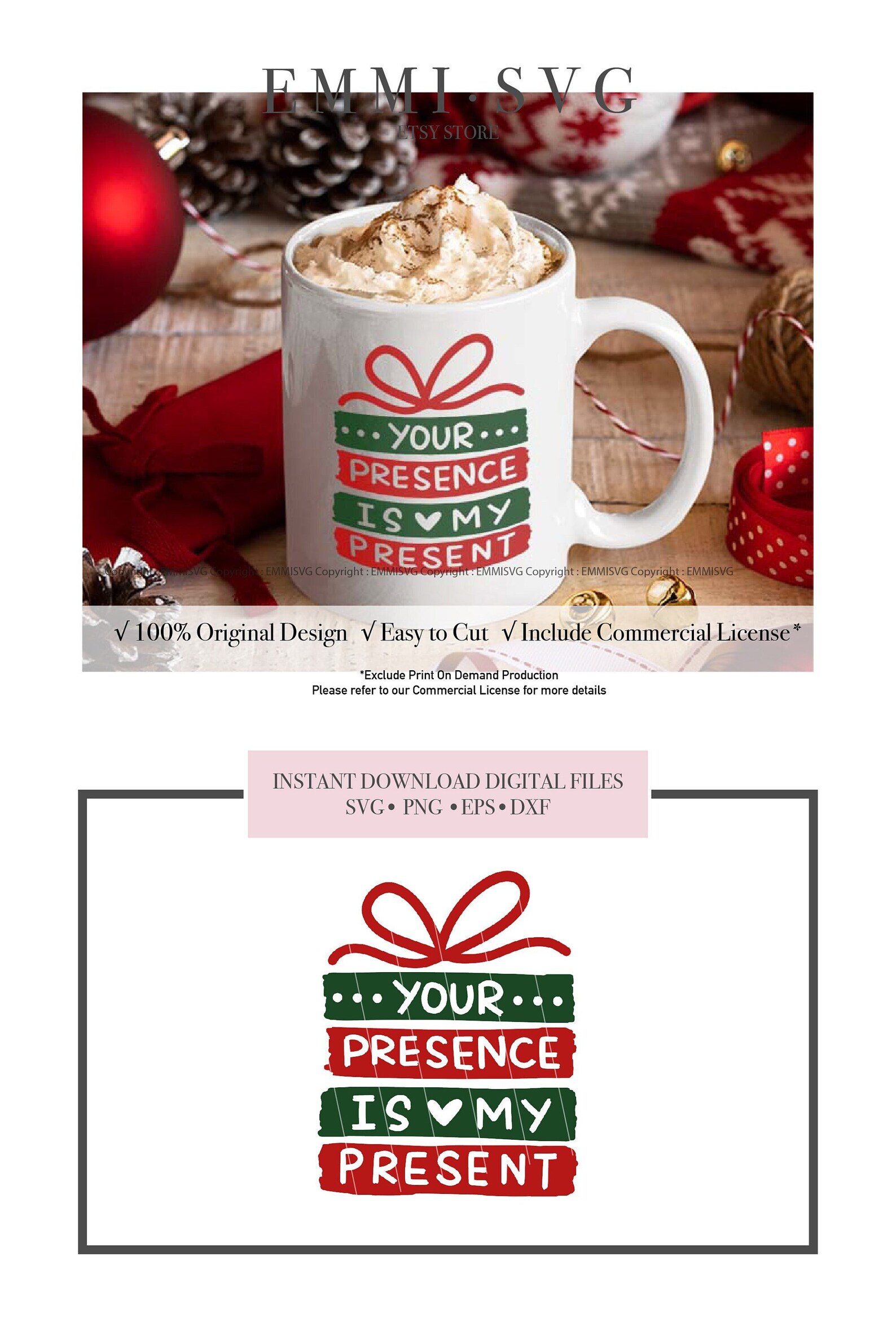 Your Presence is My Present Svg for Cricut and Silhouette - Etsy