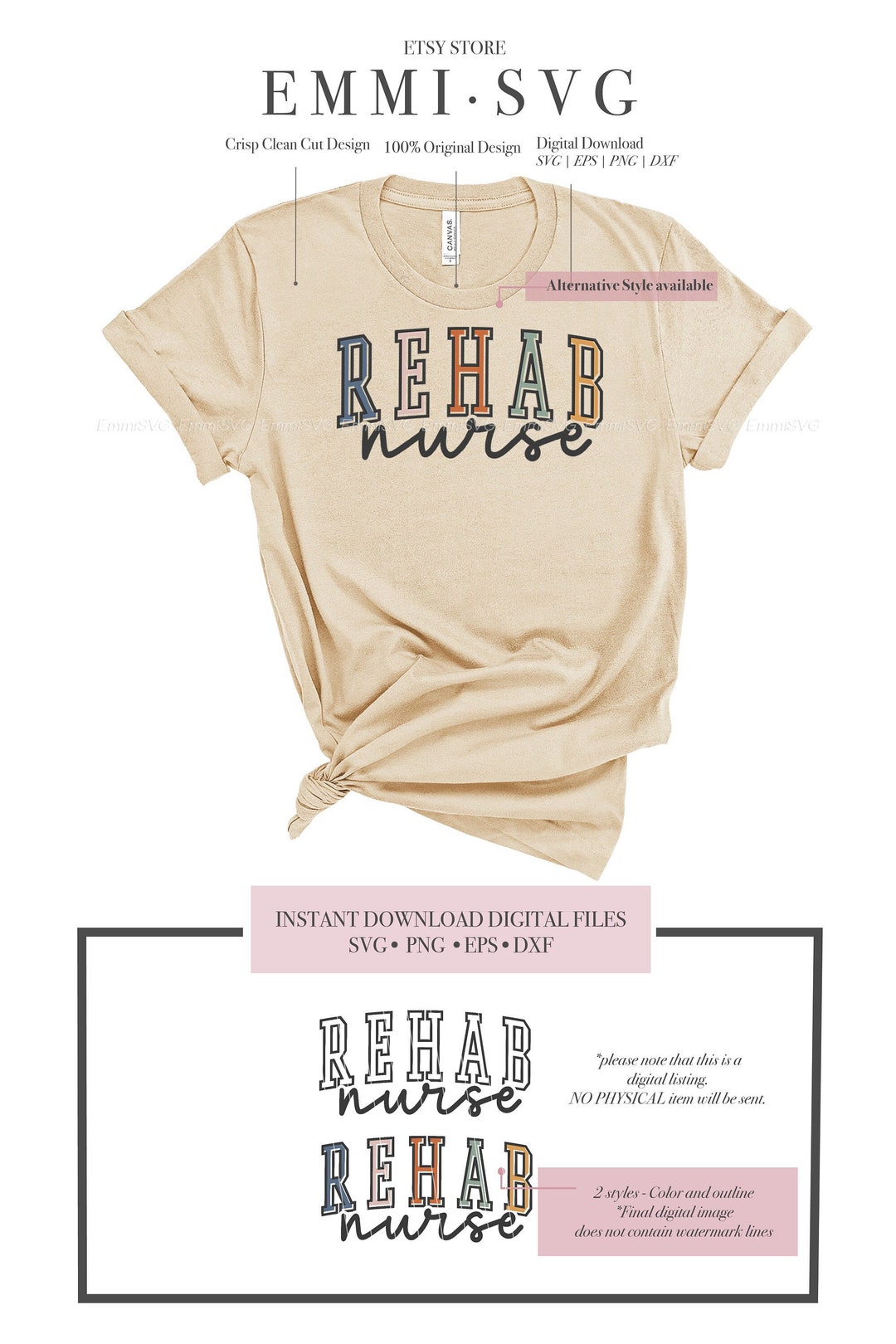 Rehab Nurse Svg Shirt Design, Rehabilitation Svg Nurse, Nurse Shirt ...