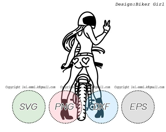 Girl Biker Svg Girl Racer Svg Motorcycle Rider Biker Svg Etsy