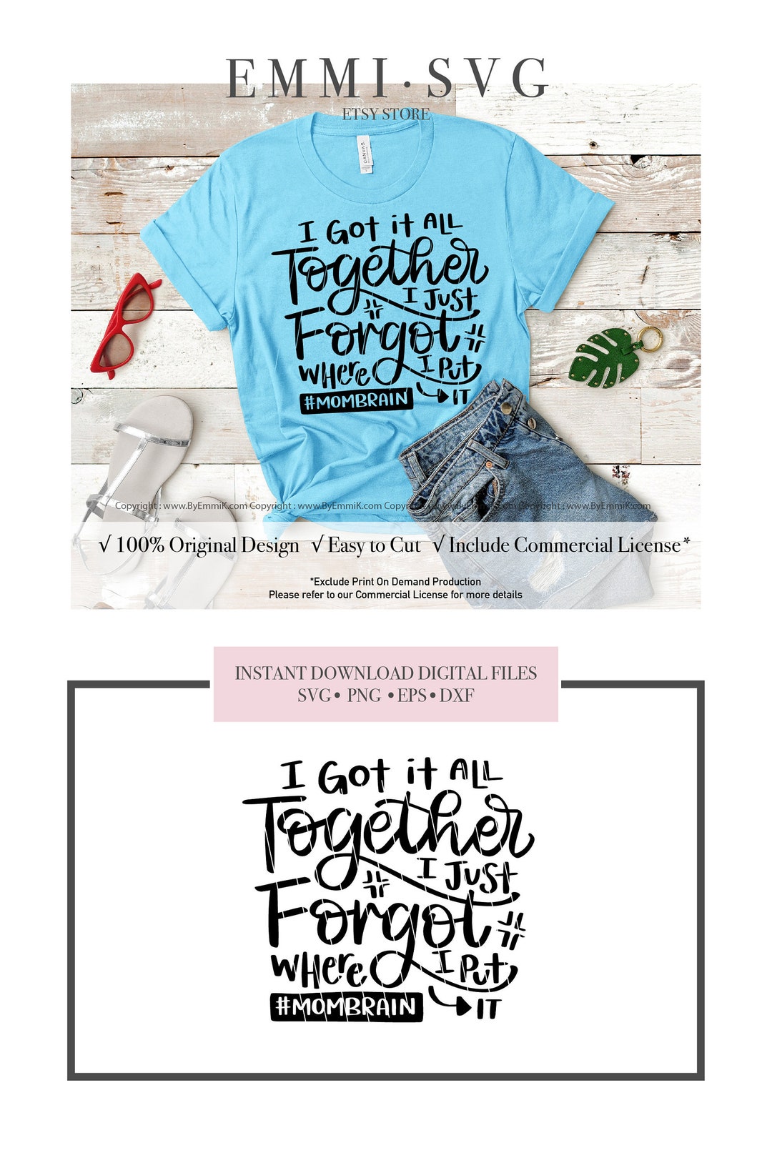 I Got It All Together I Just Forgot Where I Put It Svg, Mom Brain Svg ...