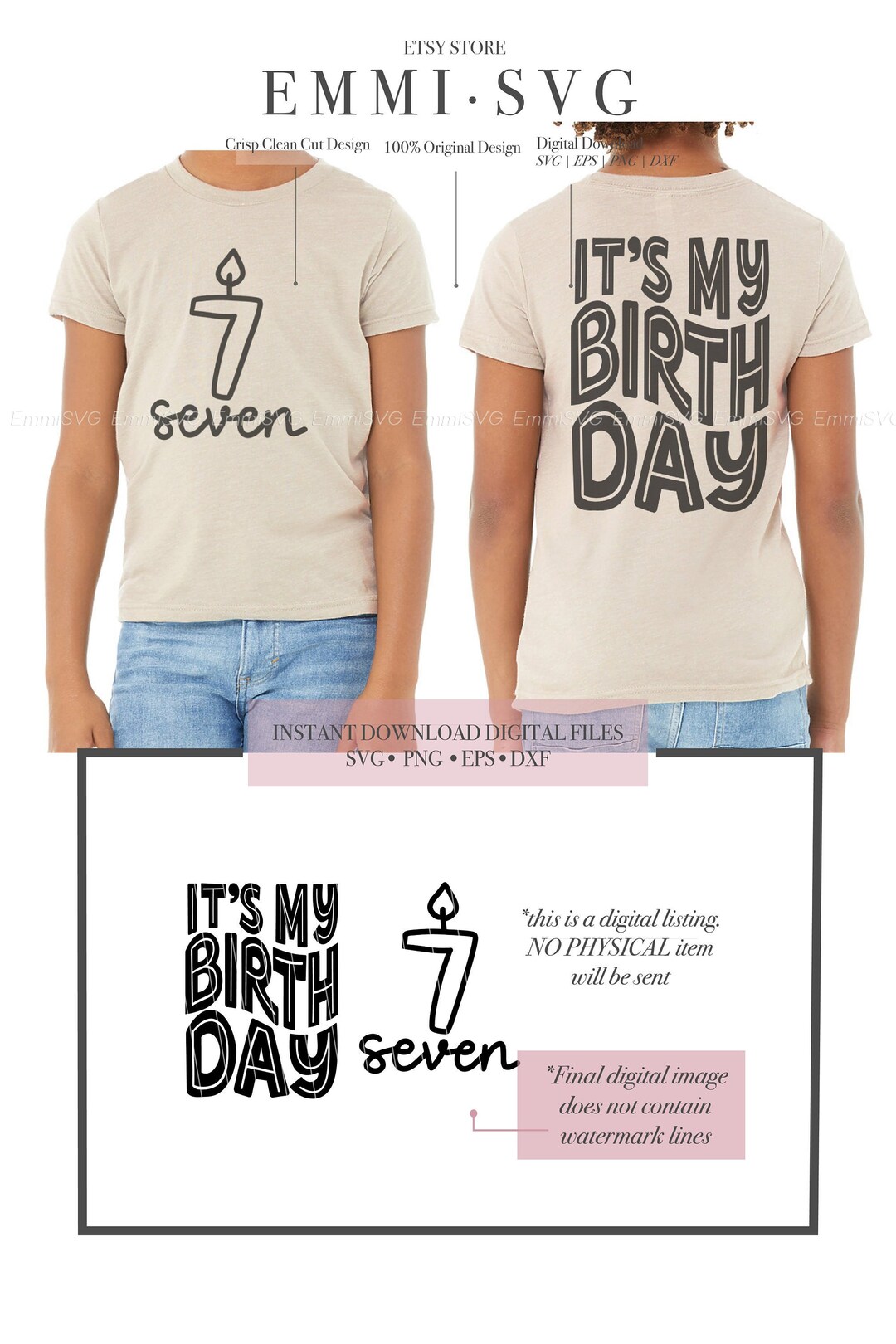 7th Birthday Svg Png, Seventh Birthday SVG PNG, 7 Year Old Svg, Seven ...