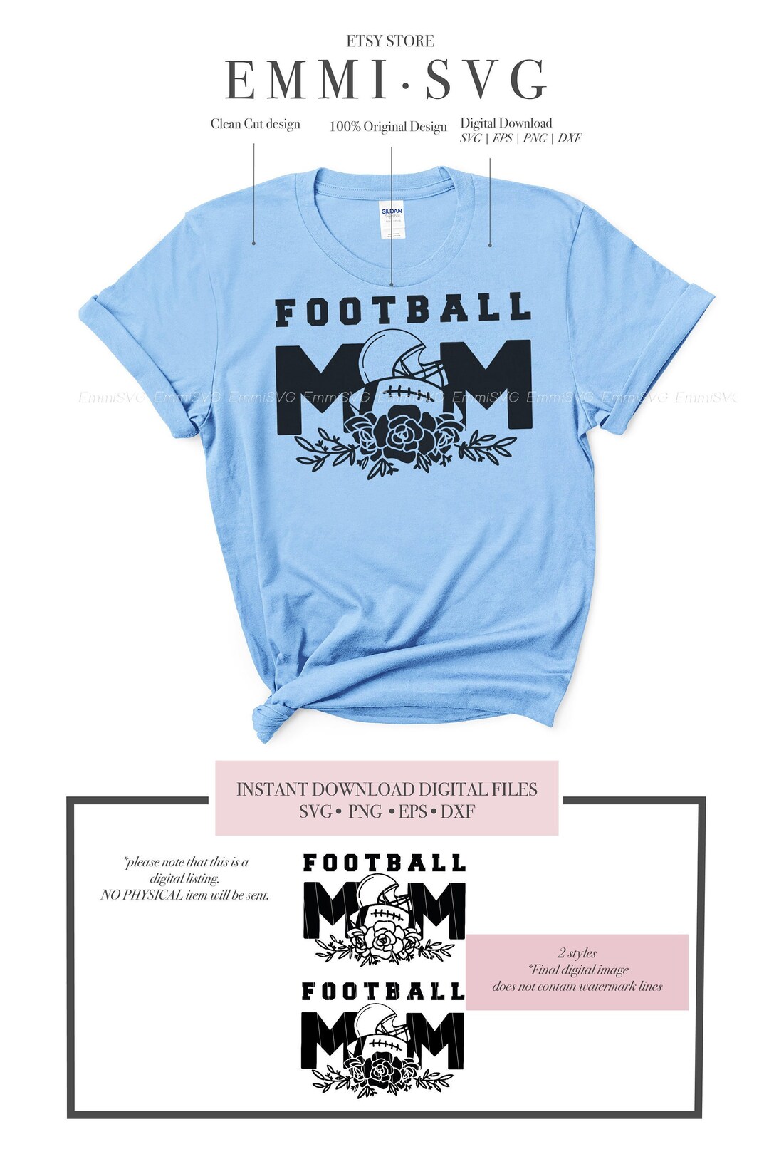 Football Mom SVG PNG, Football Svg, Mom Life Svg, Flower Football Mom ...